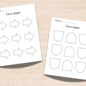 Printable Preschool Shape Tracing Worksheets, Basic Shapes for Early ...