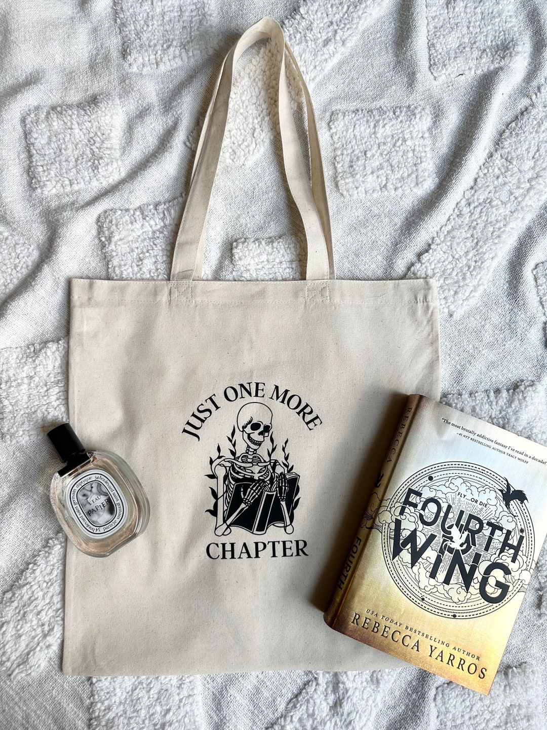Just One More Chapter Tote Bag Canvas Tote Bag Bookish - Etsy