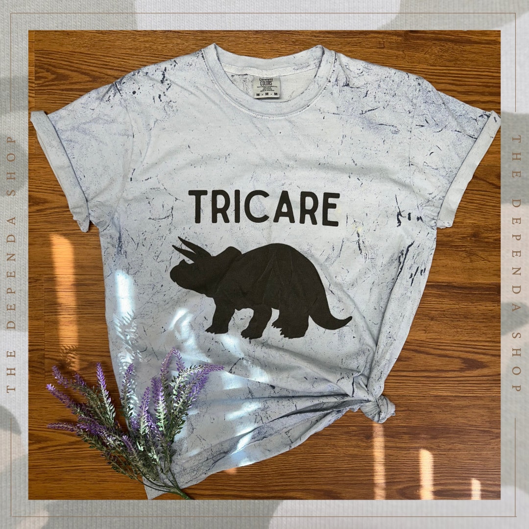 Tricare-atops Dinosaur Tee Shirt - Military Spouse - Etsy