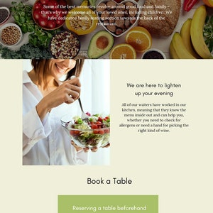 Food Responsive Canva Website Template / Food Blog Food Blogger / CANVA ...