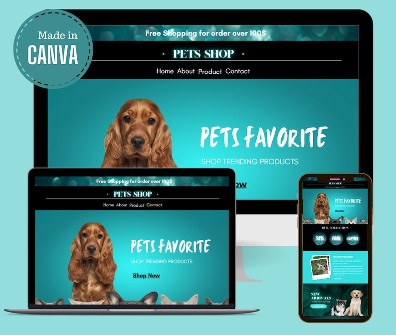 Canva Website Template, Website Templates, Done for You Website, Canva ...