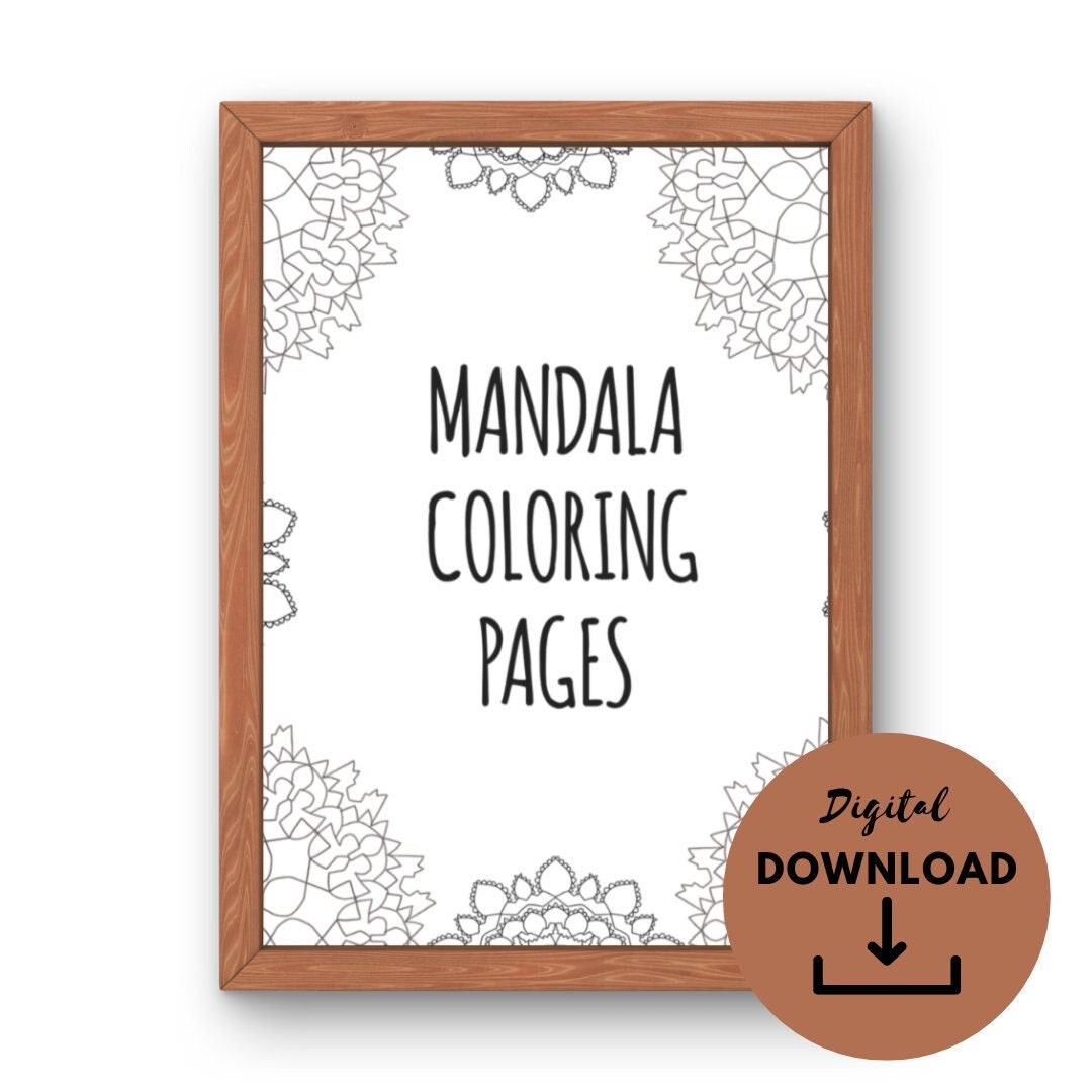 10 Printable Mandala Coloring Page, Mandala Coloring Sheets for Adults ...