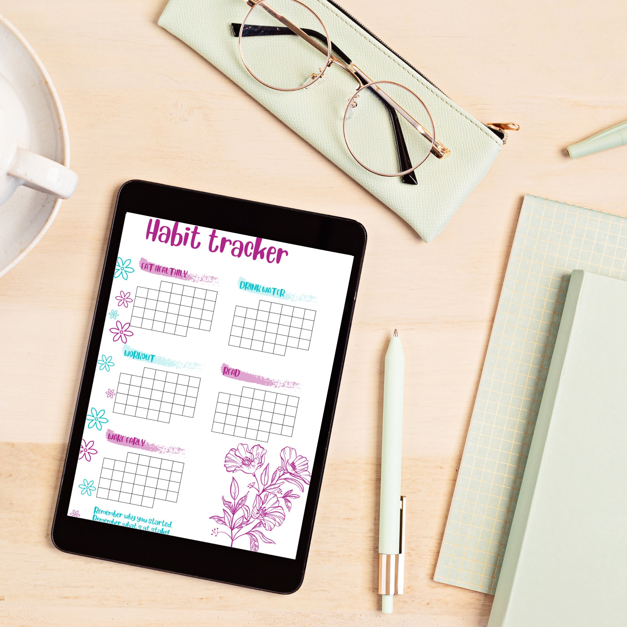 Habit Planner Planner Daily Routine Tracker Printable Digital Habit ...