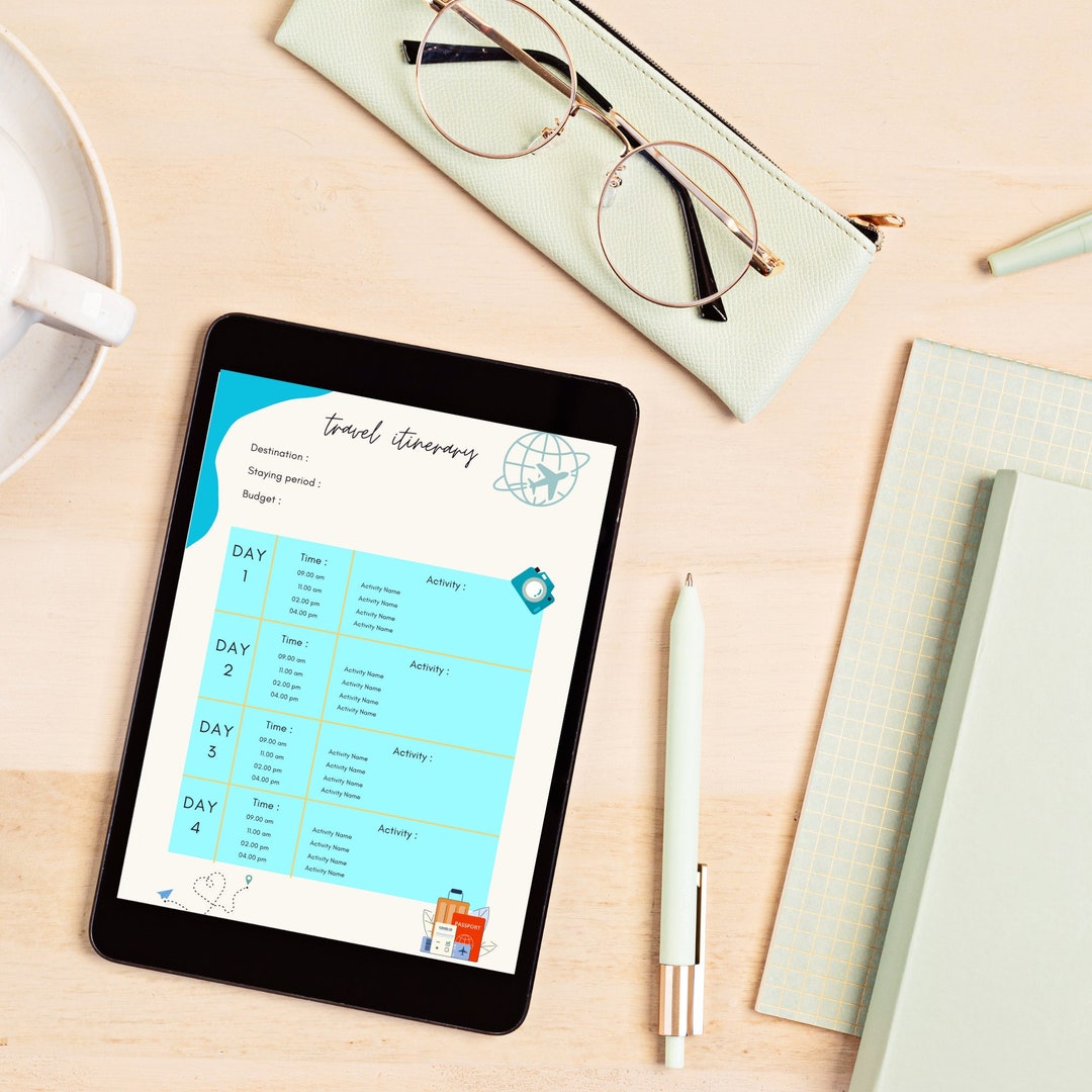 Digital Travel Planner Planner Printable Planner Printable