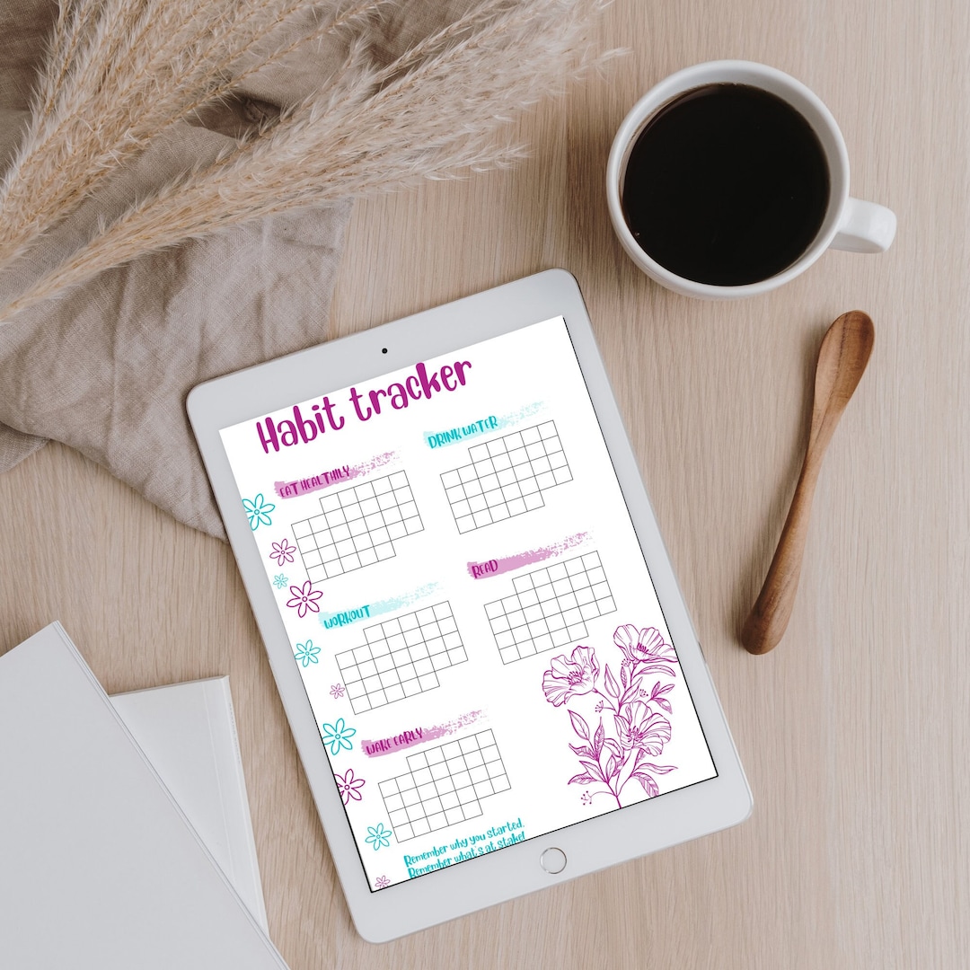 Habit Planner | Planner | Daily Routine Tracker | Printable | Digital ...