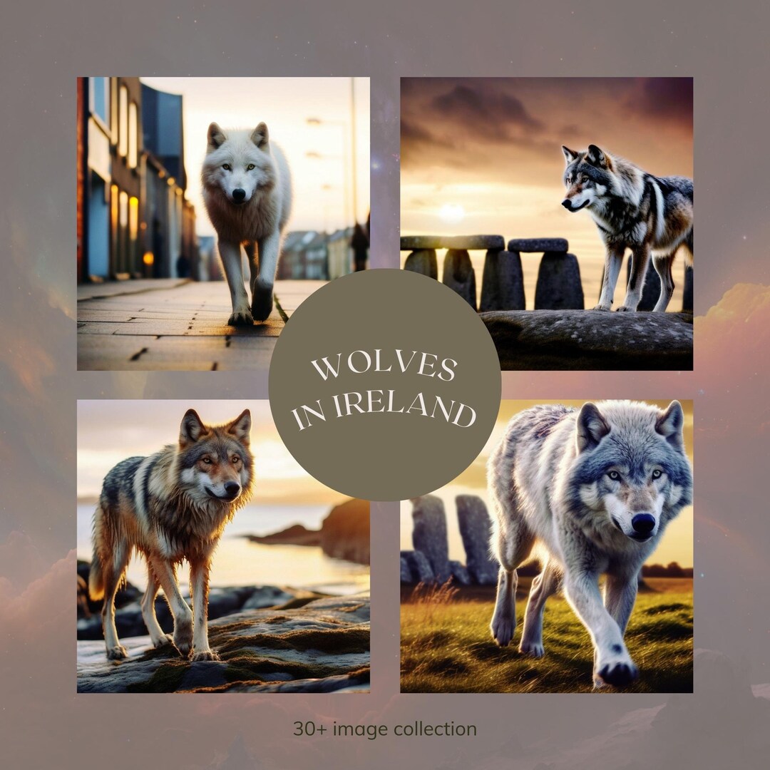 Wolves in Ireland: AI Stock Photo Collection - Etsy