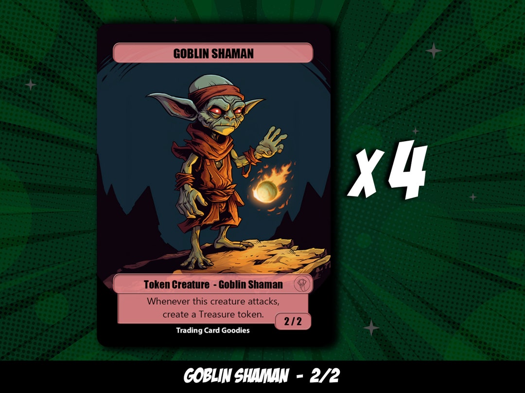 Goblin Shaman 2/2 Token Bundle X4 | MTG Token | MTG Proxys | Magic the ...