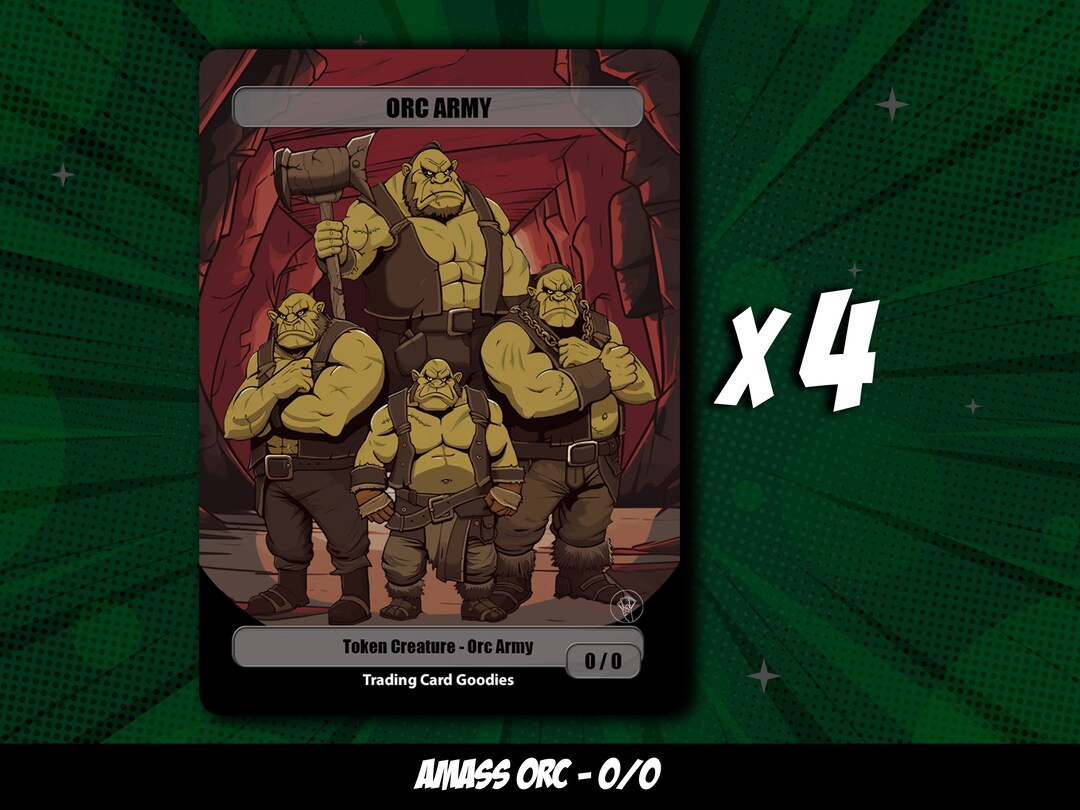 Orc Army Token 0/0 Bundle X4 | MTG Token | MTG Proxys | Magic the ...