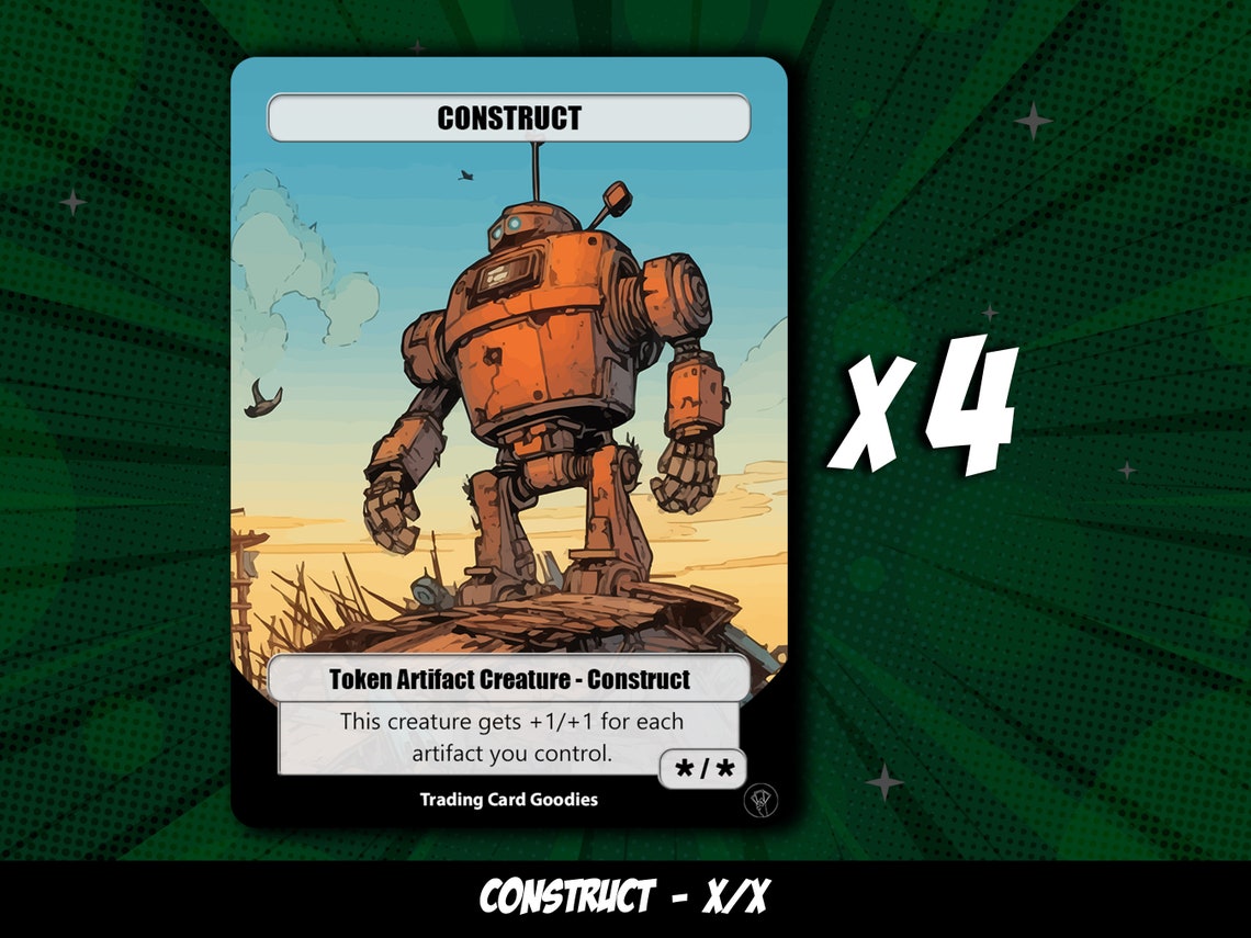 Construct Artifact Token Bundle X4 | MTG Token | MTG Proxys | Magic the ...