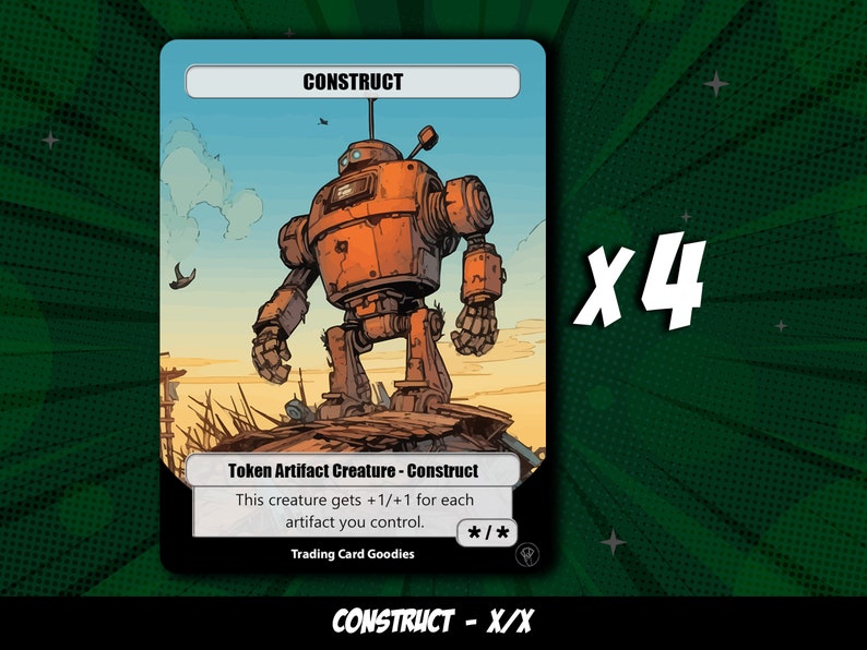 Construct Artifact Token Bundle X4 | MTG Token | MTG Proxys | Magic the ...