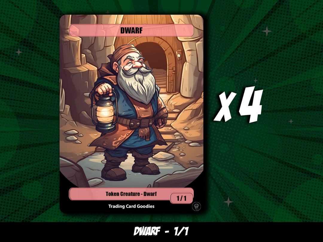 Dwarf 1/1token Bundle X4 | MTG Token | MTG Proxys | Magic the Gathering ...