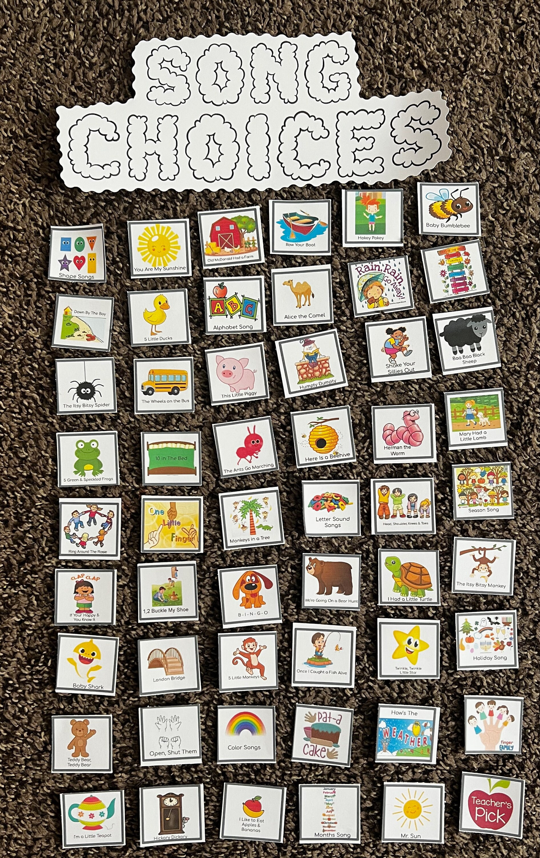 Preschool Song Board! - Etsy