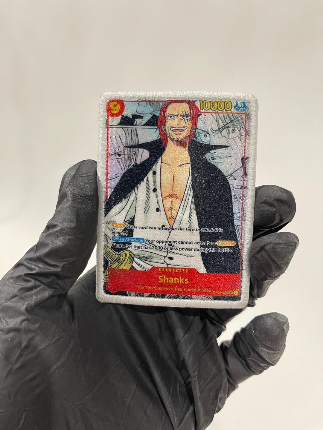 One Piece Card Patch, Shanks Manga, Iron on Embroidery Patch Trading ...