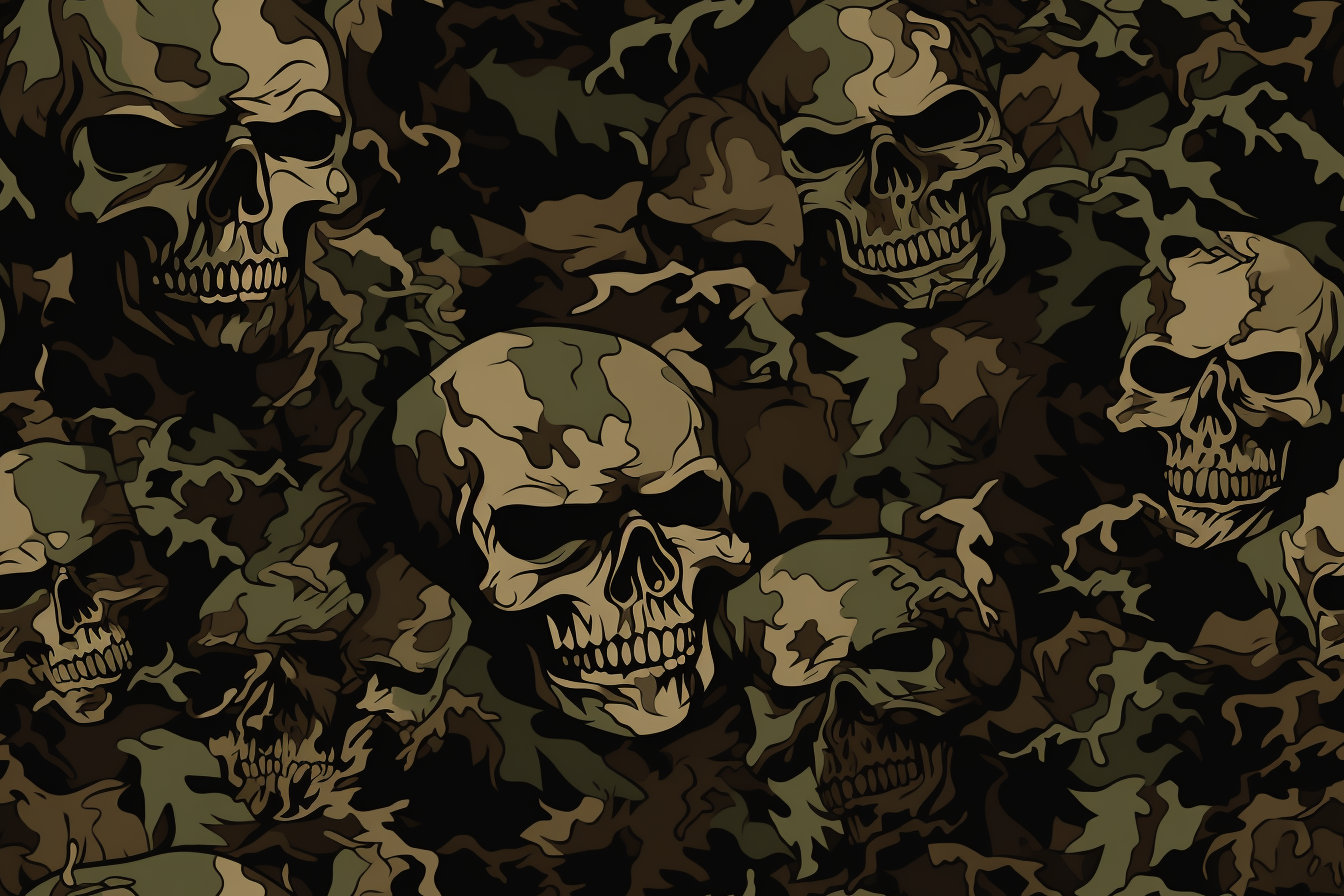 Camo Skull Camo Pattern Camouflage Skeleton - Etsy