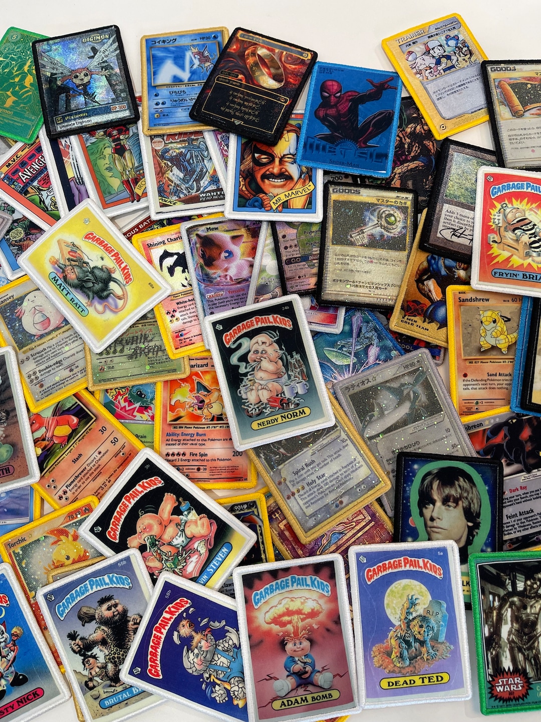 8 Pack Embroidery Card Patches Pokemon Marvel Etc Card Iron on Patch ...