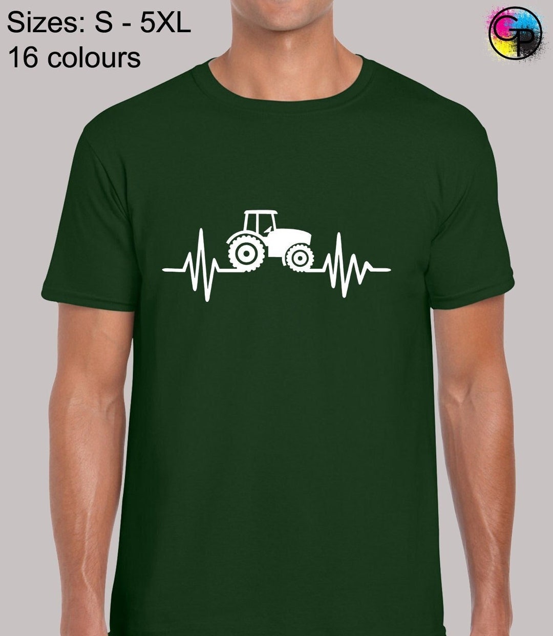Heartbeat Tractor Ecg Ekg Mens T Shirt Unisex Funny Joke Novelty Cool