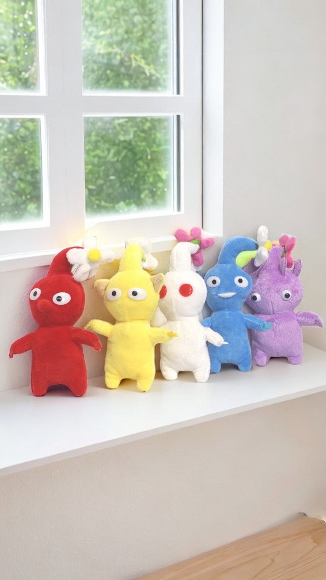 Pikmin Flower Plush Set Five Pikmin 3 Inspired Fan Made - Etsy