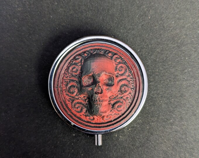 Gothic Pillbox, Filigree Design, Pill Box, Goth, Gothic Skull, Skull ...
