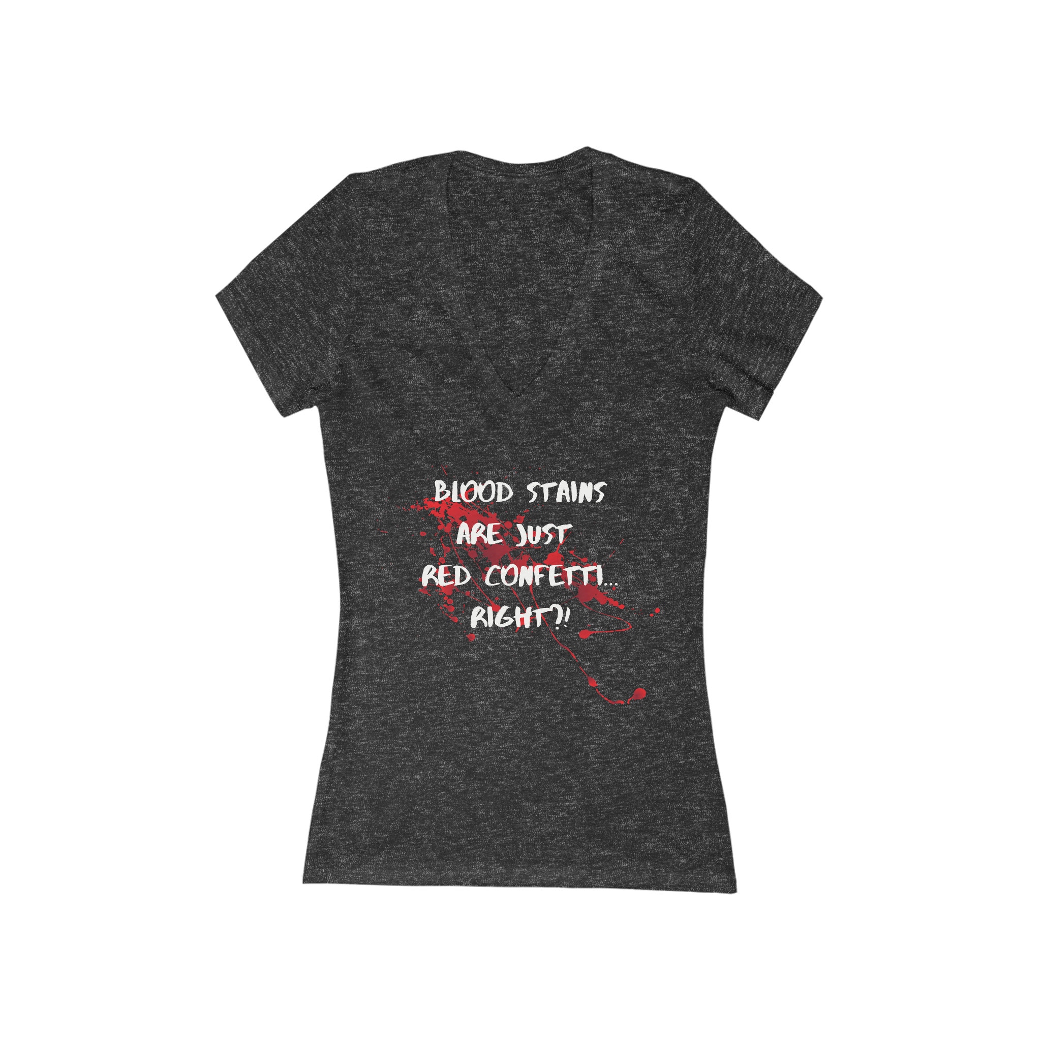 Blood Splattered Horror Movie Style Deep V-neck Womens T-shirt, Ladies ...