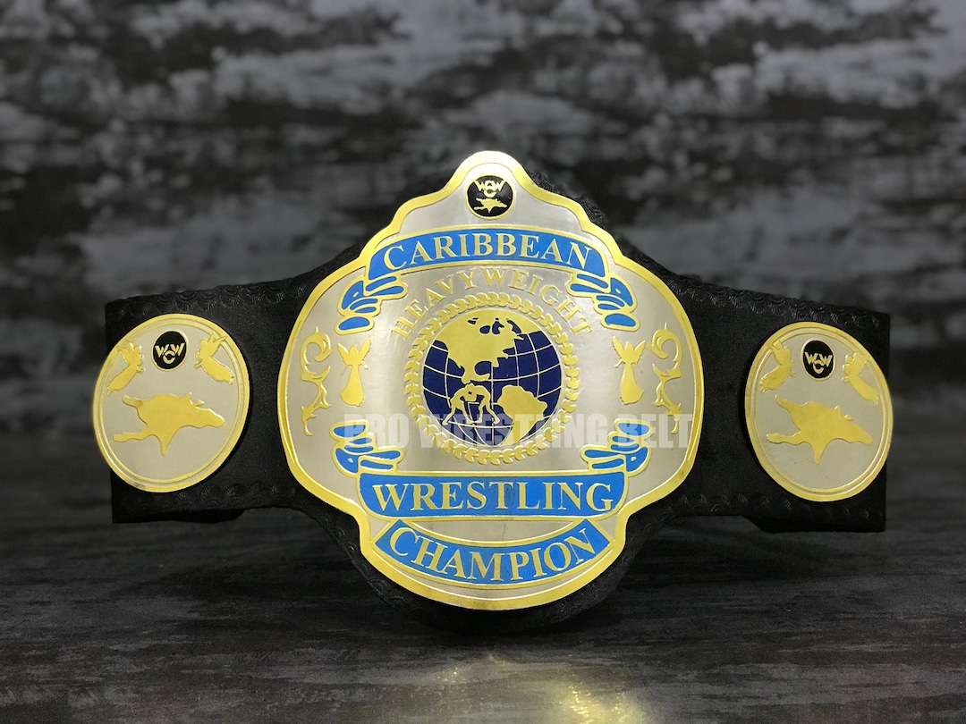 WWC Caribbean Heavyweight Wrestling Championship Belt Adult Size High ...