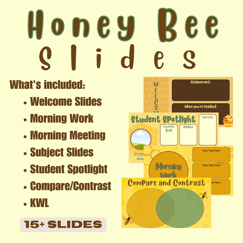 Honey Bee Themed Slides Template, Bee Themed Slides Template, Google ...