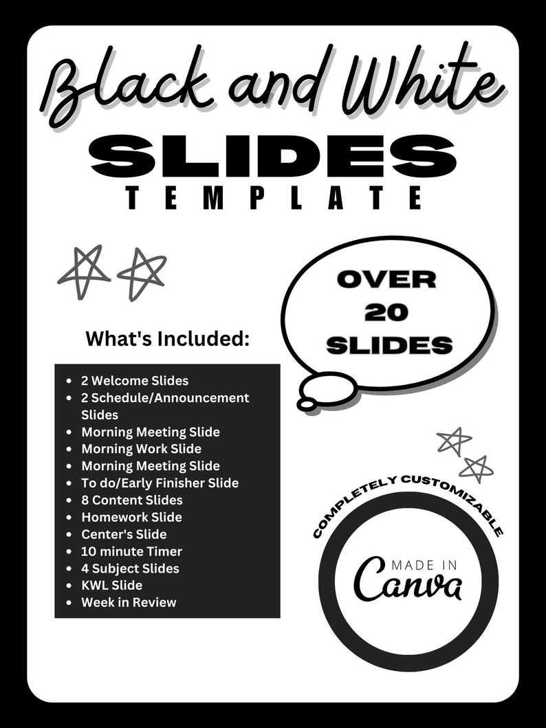 Black and White Slides Templates, Google Slides Templates, Powerpoint ...
