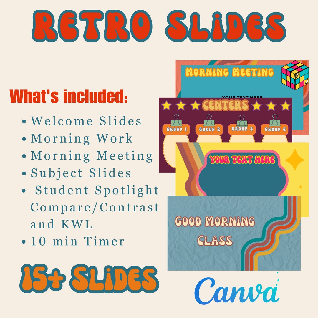 Retro Slides Templates - Etsy
