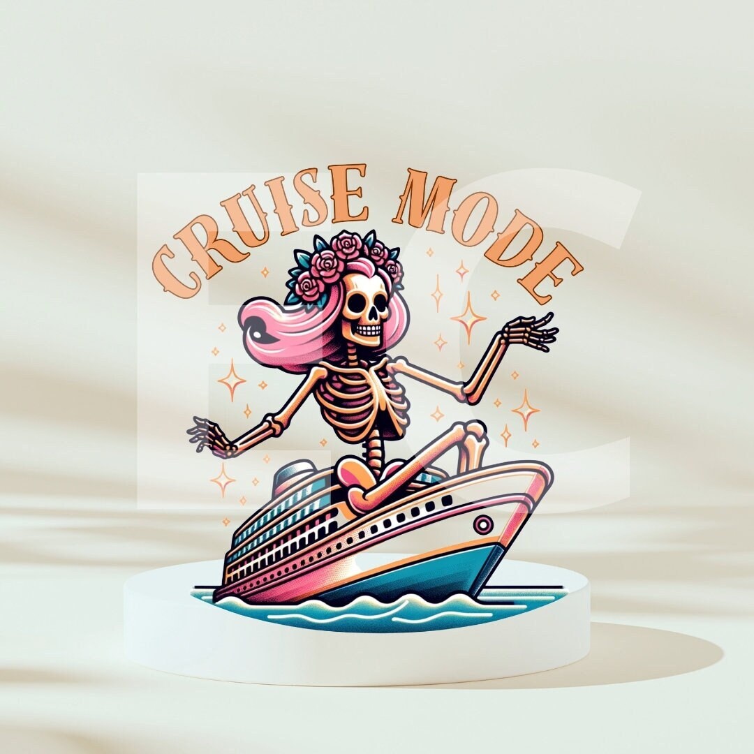 Funny Cruise Ship Skeleton PNG Instant Download Gift for Cruise Ships ...