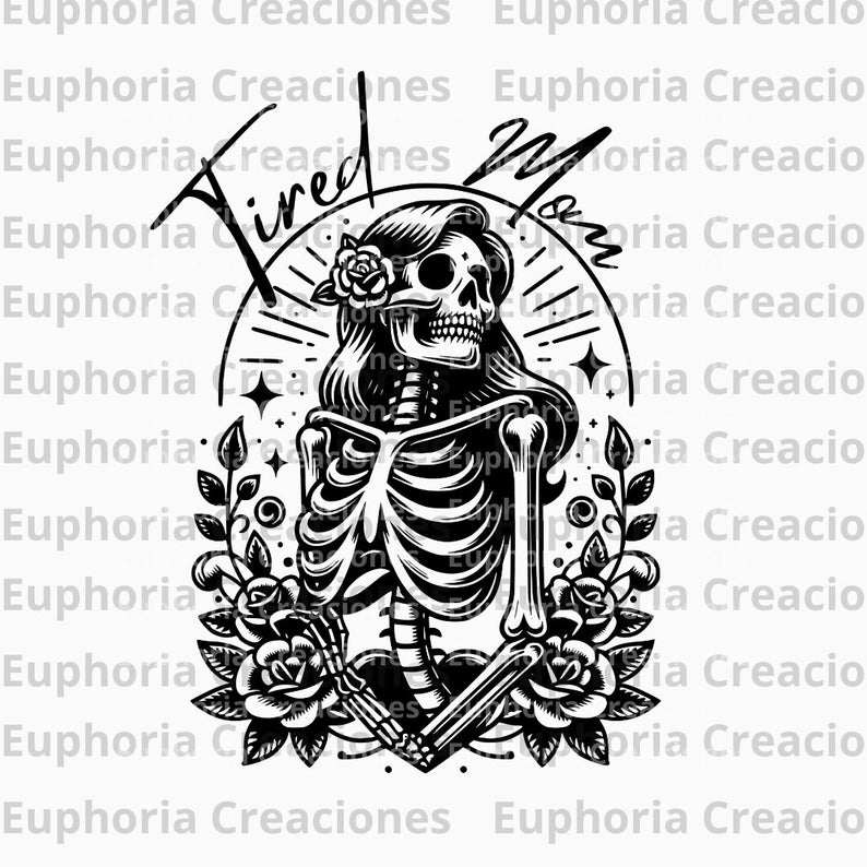 Spring Skeleton SVG, Old School Skeleton, Skeleton With Flowers ...