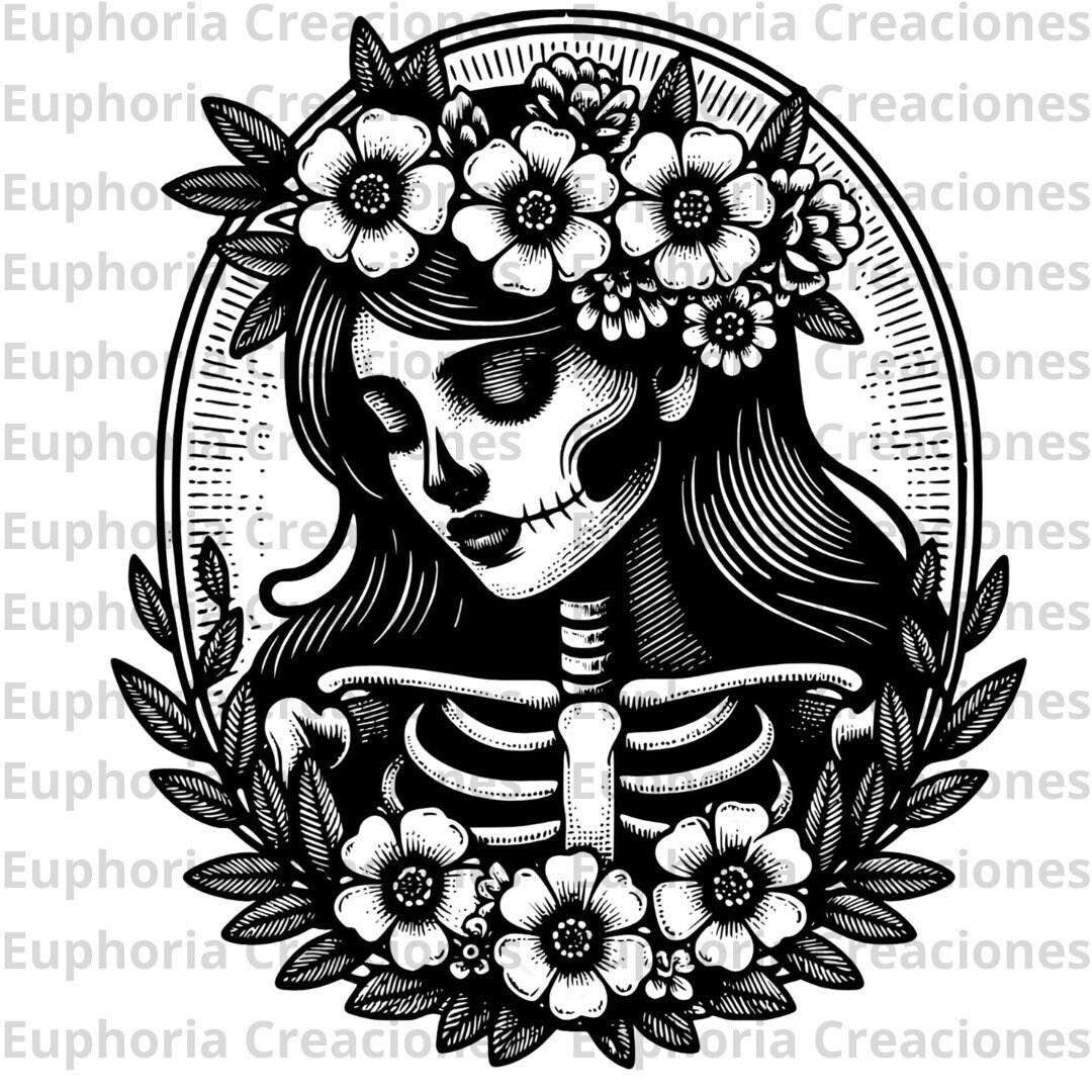 Spring Skeleton PNG, Old School Skeleton, Skeleton With Flowers ...