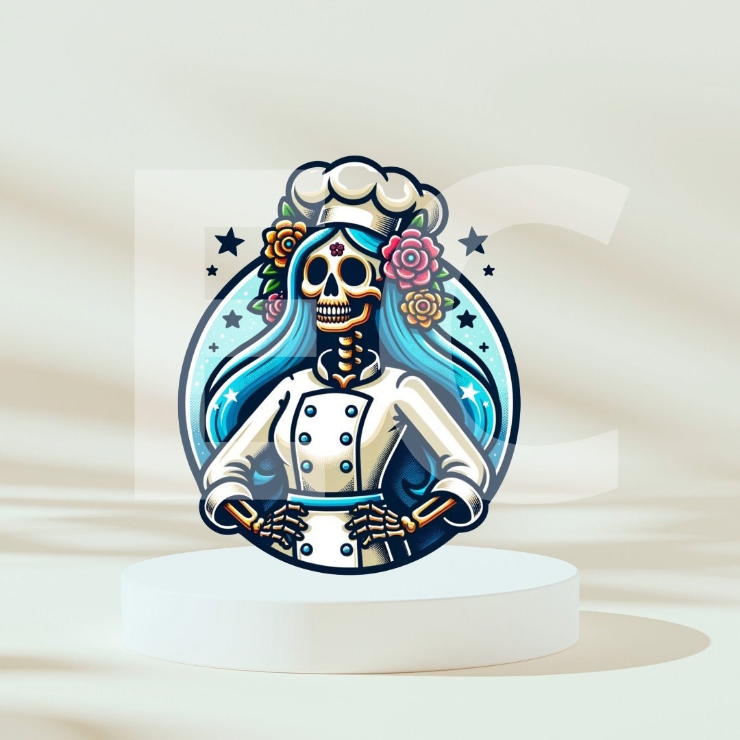 Funny Skeleton Chef, Mom Chef Png Cook With Hat Svg Pastry Skeleton Png ...