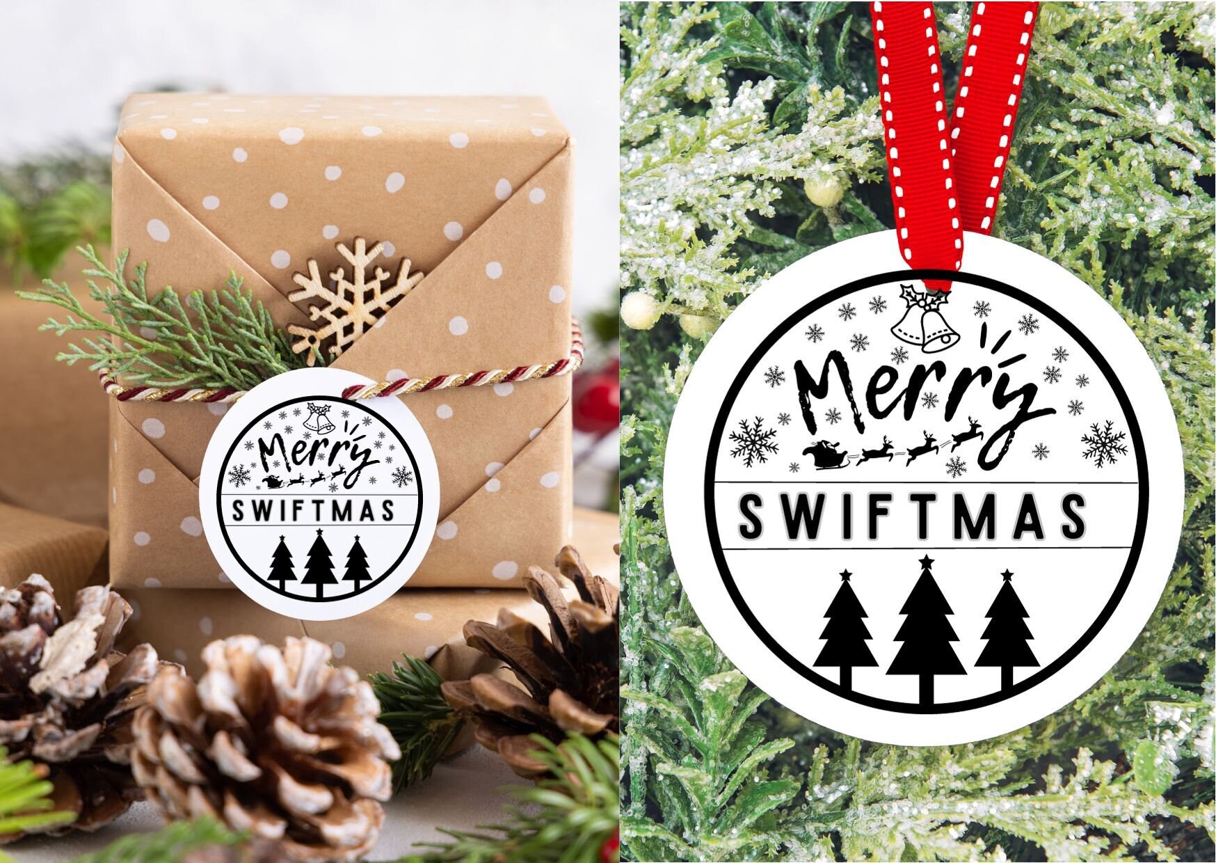 Merry Swiftmas SVG and PNG Swift Template, It Was Svg, Swifty Door ...