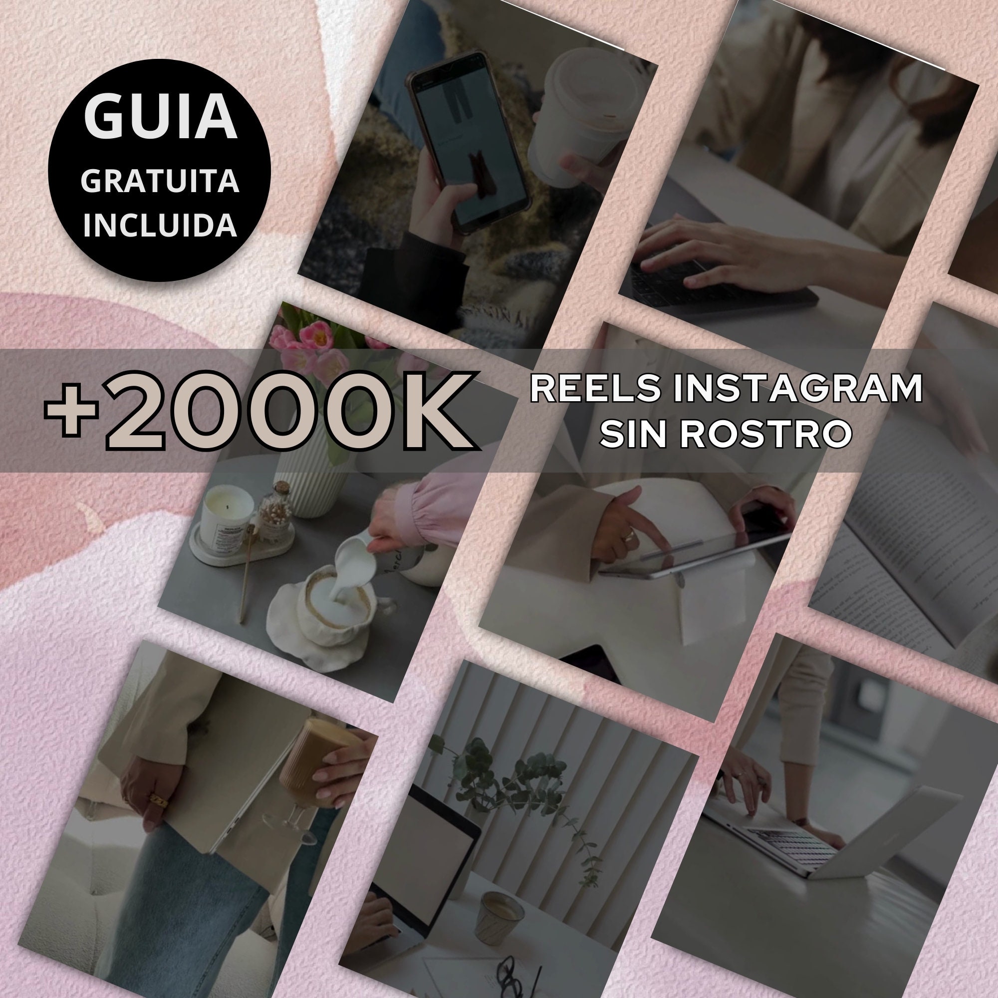 Faceless Method Guide 2000 Aesthetic Faceless Reels / Trend Reels 2024 / in Spanish / PLR and ...