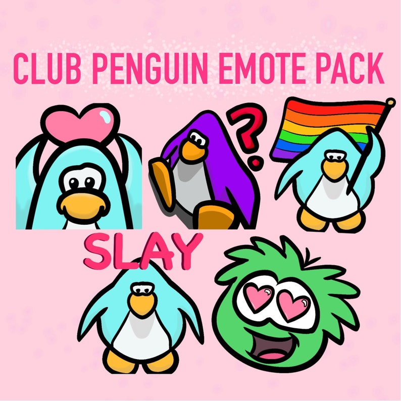 Penguin Emote Pack for Twitch Streaming Funny Cute Puffle - Etsy