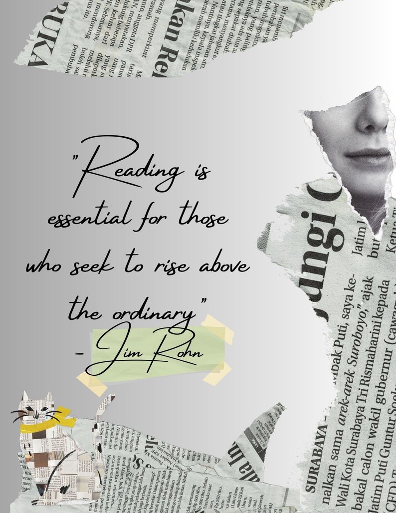 Pack of 10 Aesthetic Reading Posters With Inspirational Quotes for ...
