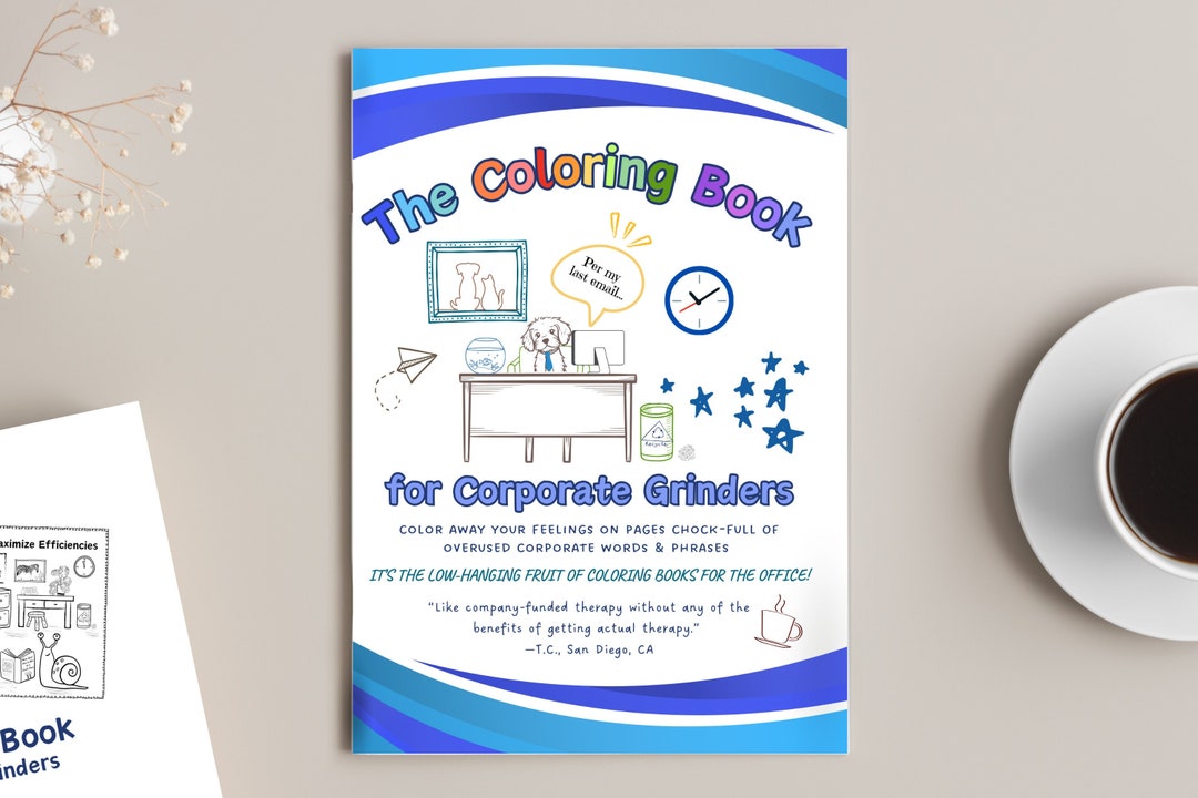 Funny Office Coloring Book for Adults | Corporate Humor & White ...