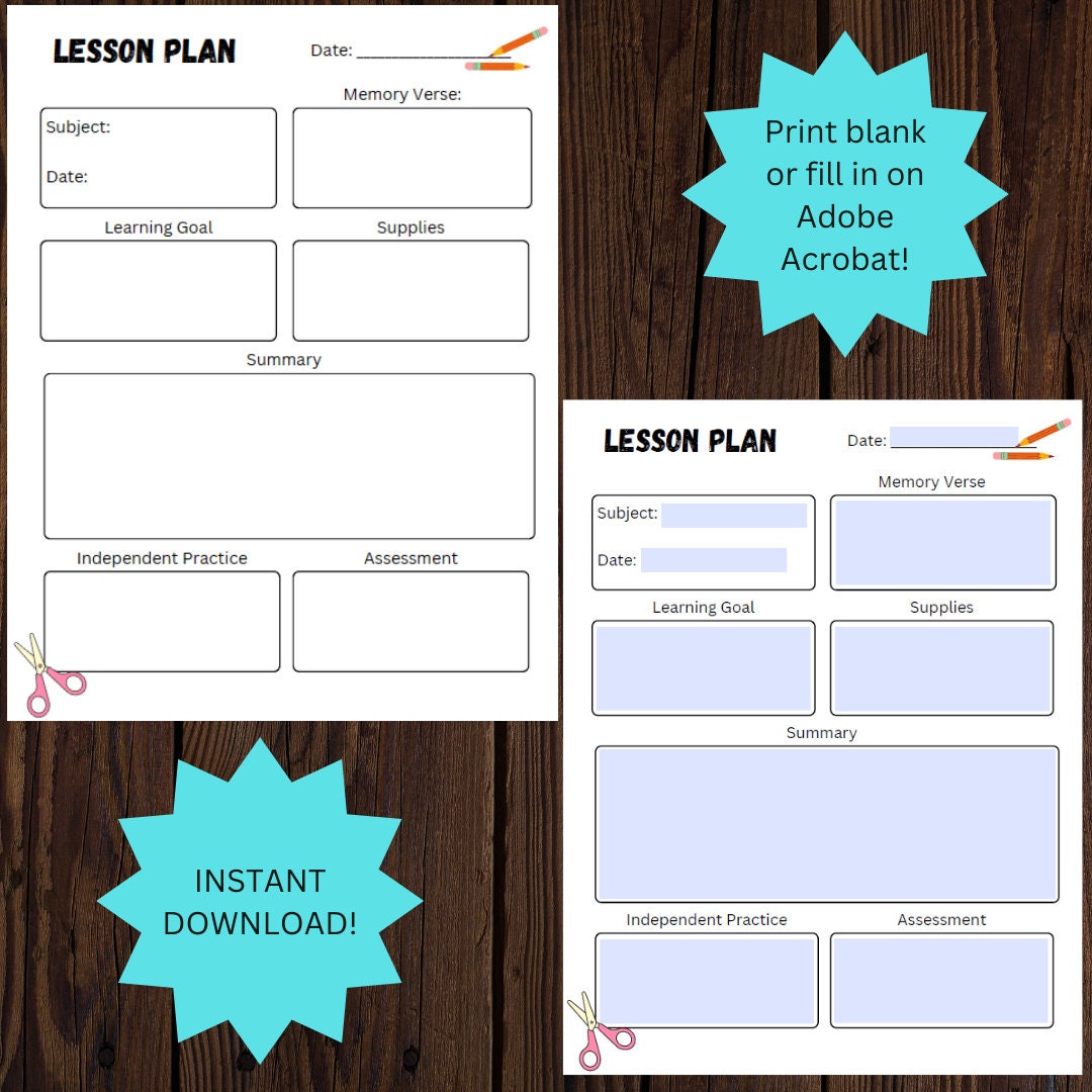 Editable Christian Lesson Plan - Etsy