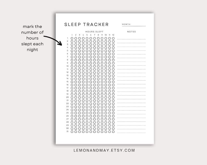 Sleep Tracker, Habit Tracker, Self Care Planner, Printable Planner ...