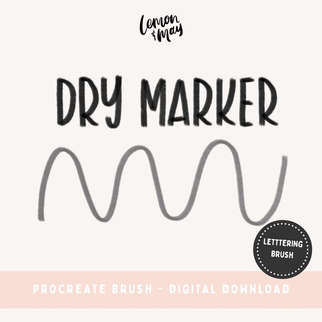 Flat Dry Marker, Procreate Brush - Etsy