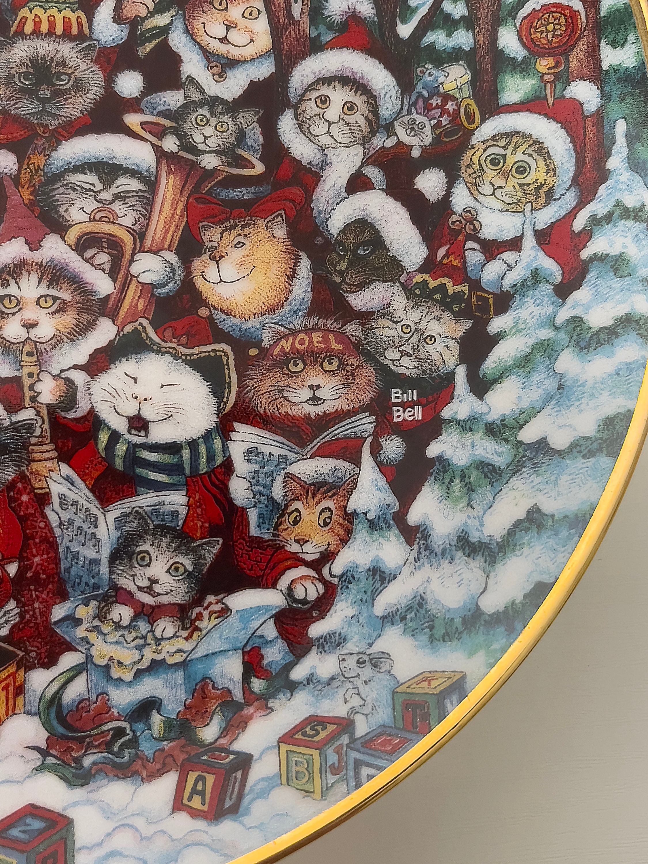 Franklin Mint santa Claws Collector Plate by Bill Bell Vintage Cat ...