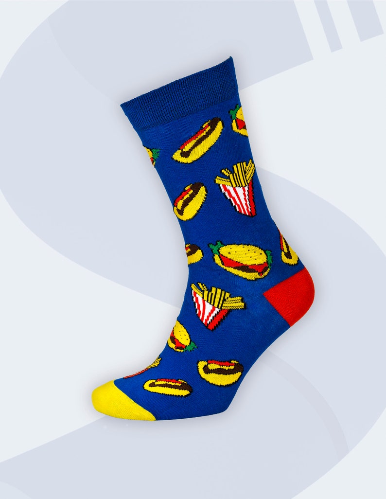 Burger&fries Sock Fast Food Sock Scented, Cool, Funny Socks With ...