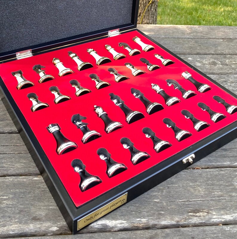 Personalized Collectible Chess Set, Wooden Chess Board With Storage ...