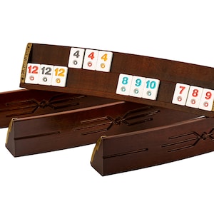 Personalized Wooden Oval Rummy Cube Set, Rummikub Game Oval Shaped ...