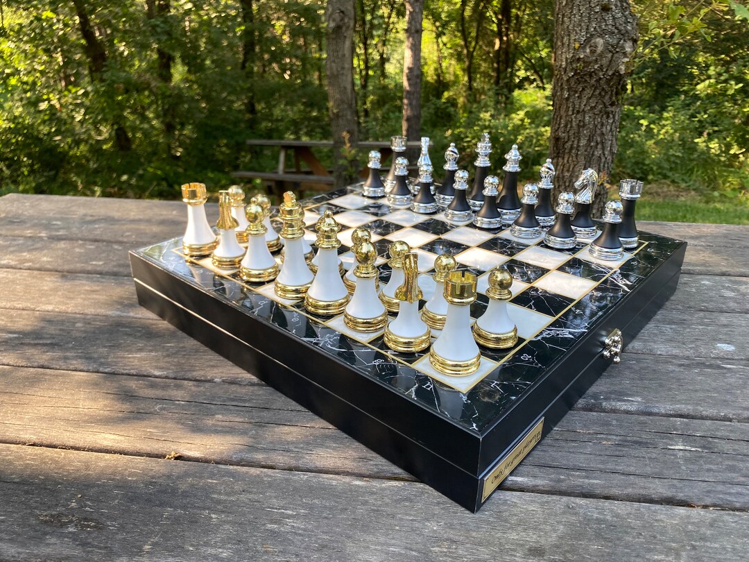 Personalized Collectible Chess Set Wooden Chess Board With - Etsy