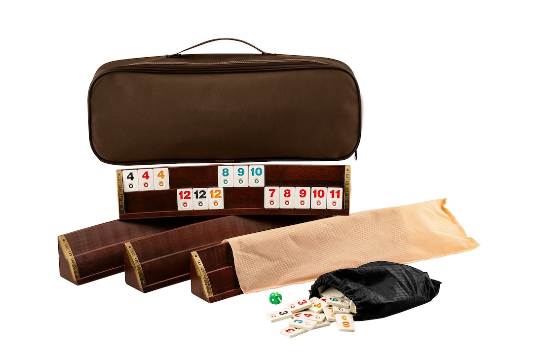 Personalized Wooden Oval Rummy Cube Set-handmade Elliptic Rummikub ...