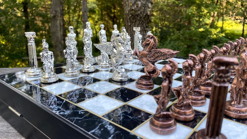 Premium Personalized VIP Metal Chess Set for Adults Handmade Chess ...