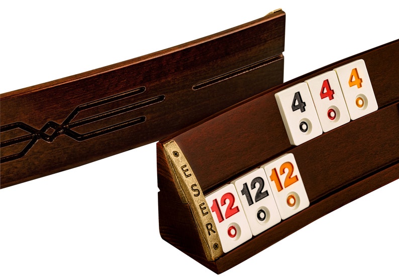 Personalized Wooden Oval Rummy Cube Set, Rummikub Game Oval Shaped ...