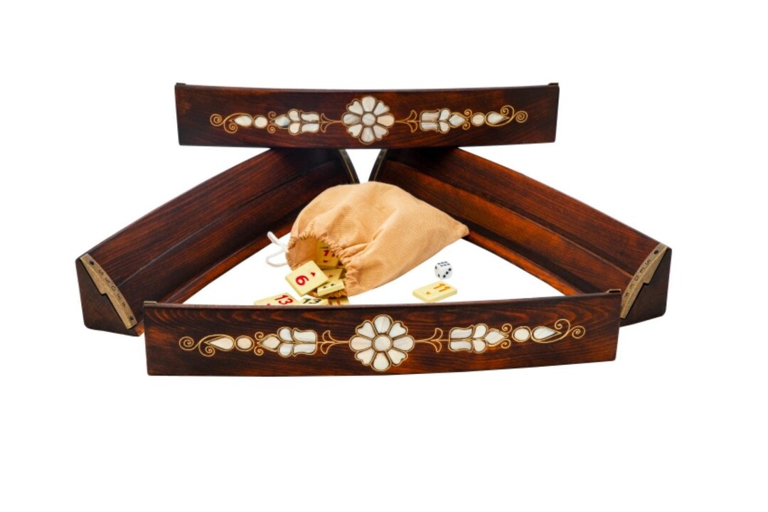 Luxury Wooden Rummy Cube Set-handmade Elliptic Rummikub Board Game ...