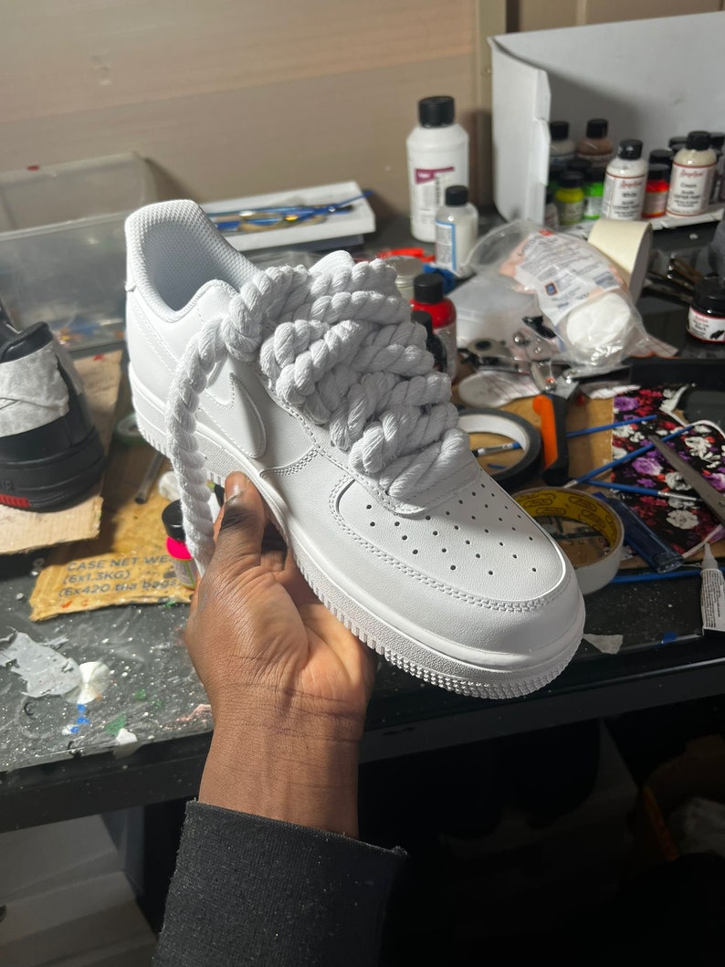 Custom Air Force 1 White Rope Lace - Etsy