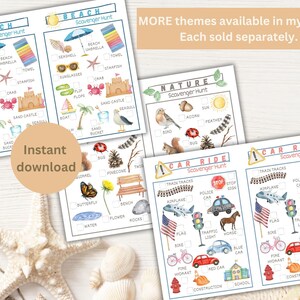 Printable Beach Scavenger Hunt, Outdoor Activities, Games for Kids ...